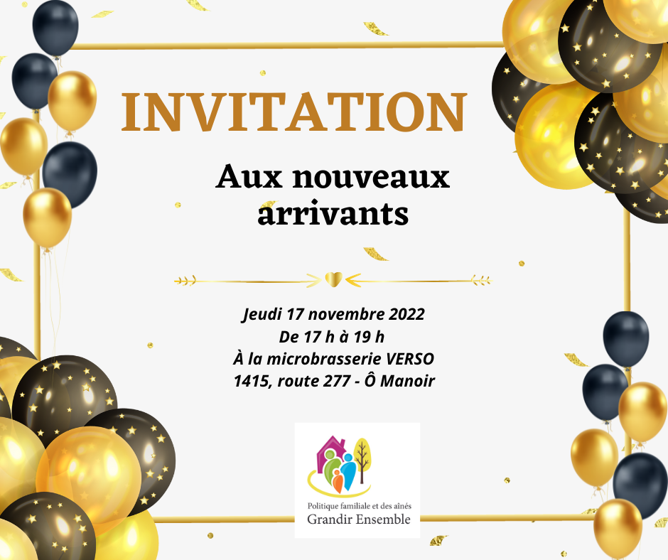 Invitation aux nouveaux arrivants – Lac-Etchemin – Etchemins en direct